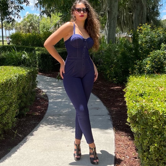 Stylemood Pants And Jumpsuits Sexy Everything Jumpsuit Dark Indigo 9668